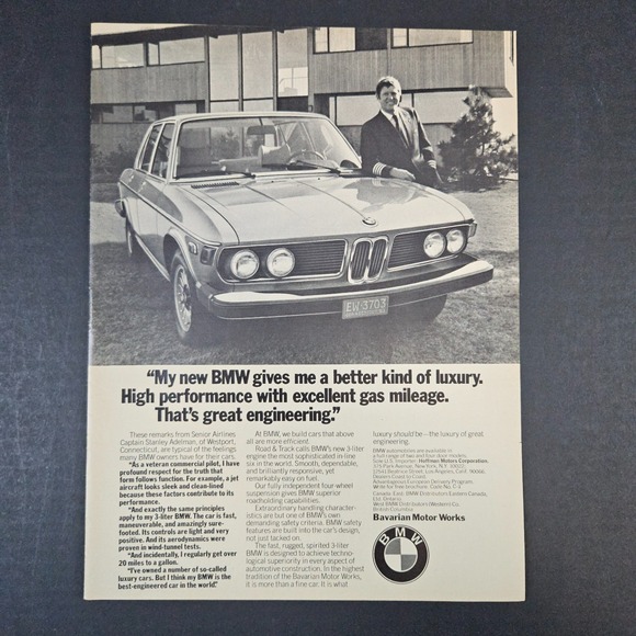 BMW | Art | 974 Bmw Bavarian Motor Works 3liter Inline 6 Vintage Print ...